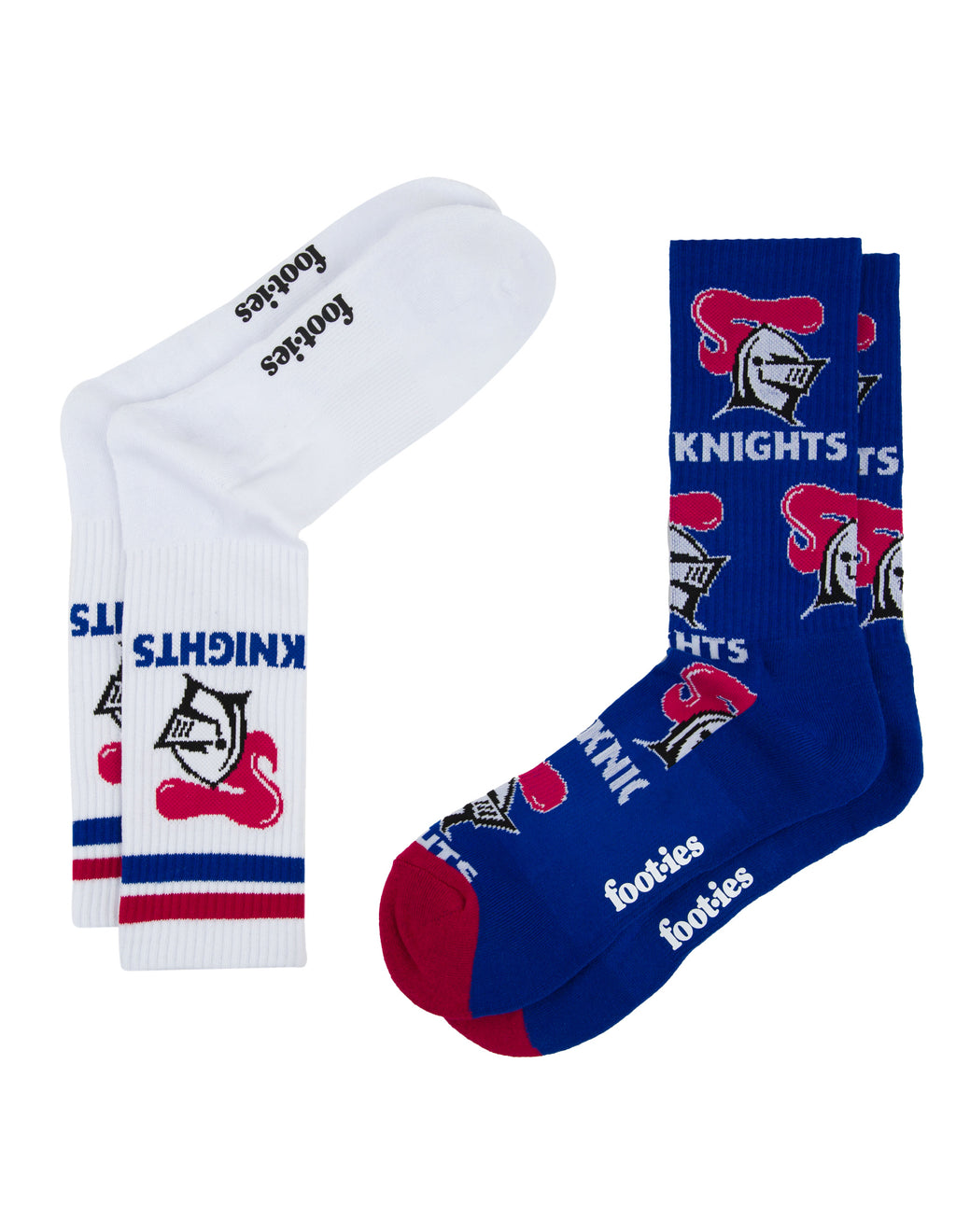 Newcastle Knights Logo Sneaker Socks 2 Pack