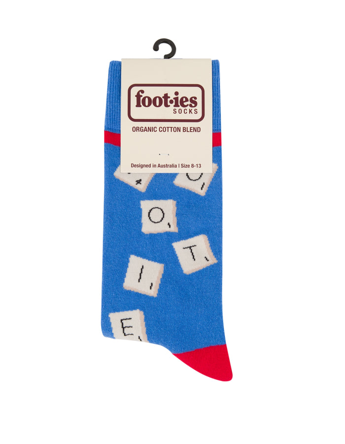 Scrabble Tiles Organic Cotton Socks