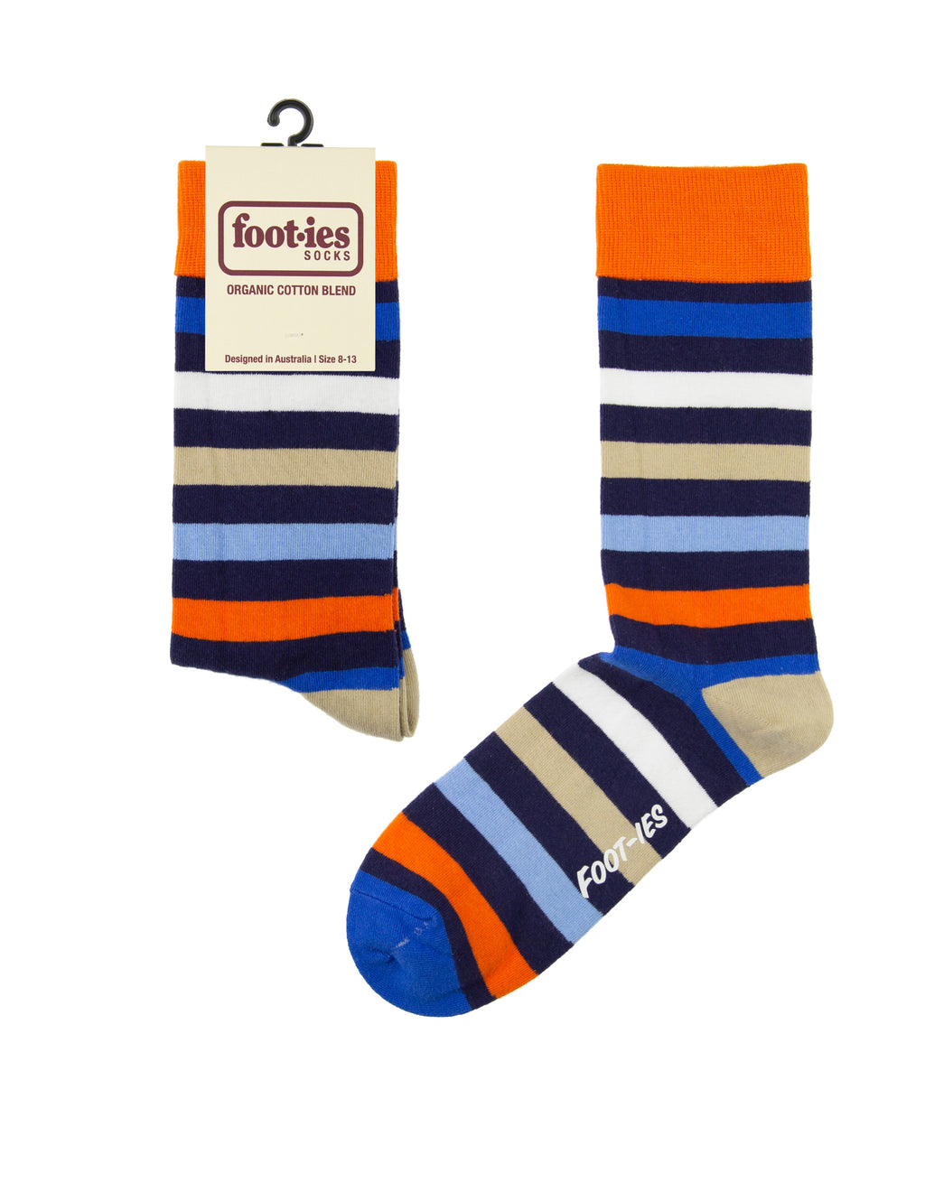 Red Super Stripe Organic Cotton Socks